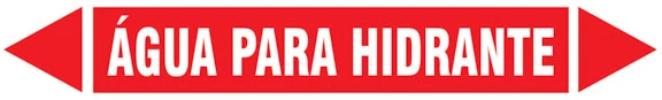 Etiqueta de Tubulação - Água para Hidrante