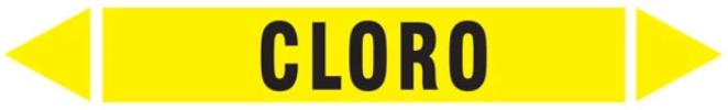 Etiqueta de Tubulação - Cloro