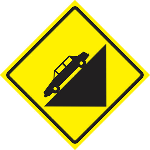 Sinalização de Trânsito - Declive Acentuado A-20a