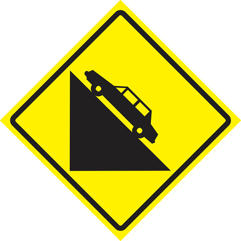 Sinalização de Trânsito - Aclive Acentuado A-20b