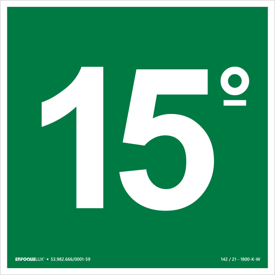 S17 - 15º Andar - Placa Fotoluminescente