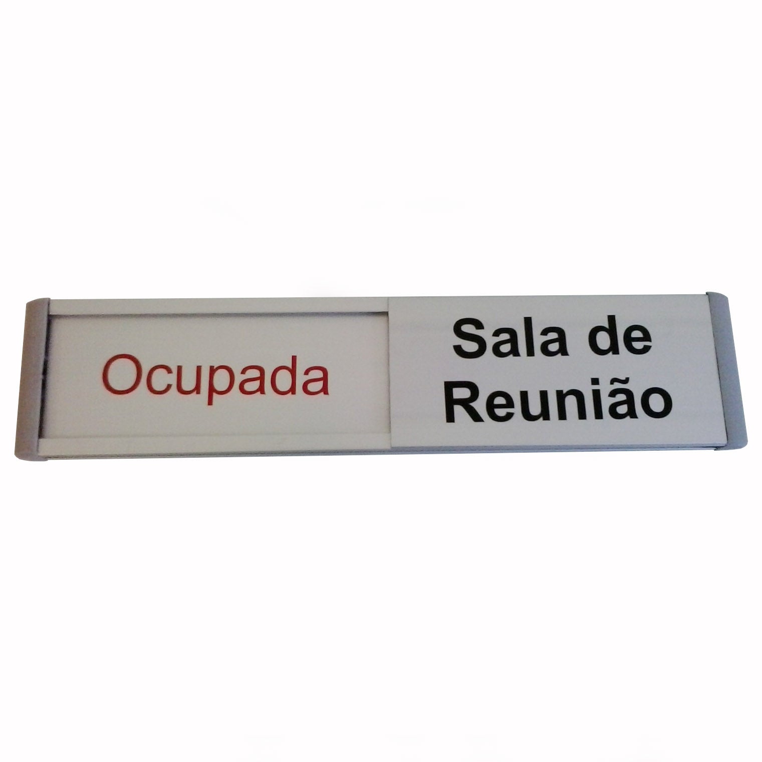 Sinalização Indicativa - Sala de Reunião Livre / Ocupada 30x6 cm